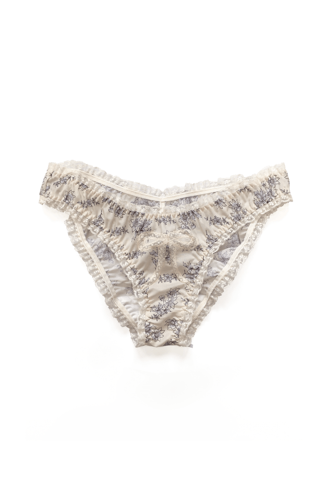 Porcelain Hi-Leg Knicker | Fine Vintage Inspired Lingerie – Evgenia LLC
